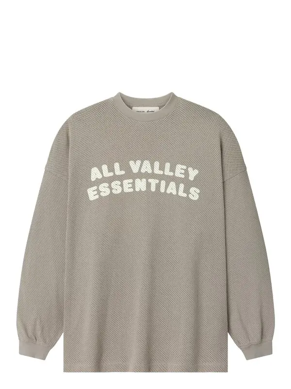 Fear Of God Sport Mesh Merch Long Sleeve Tee - Grey