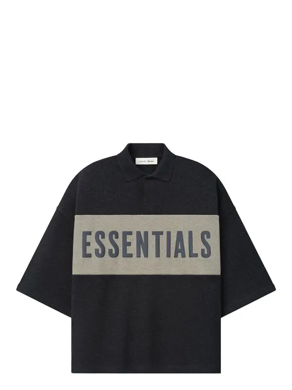 Fear Of God Cropped Panelled Polo - Grey