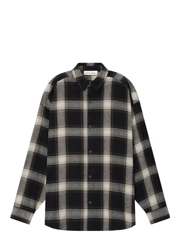 Fear Of God Plaid Flannel Button-up Shirt - Grey