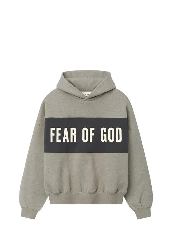 Fear Of God Cropped Panelled Hoodie - Grey