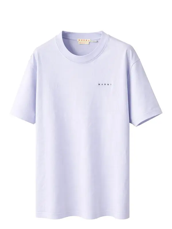 Marni Illusion " Crewneck T-shirt - Blue