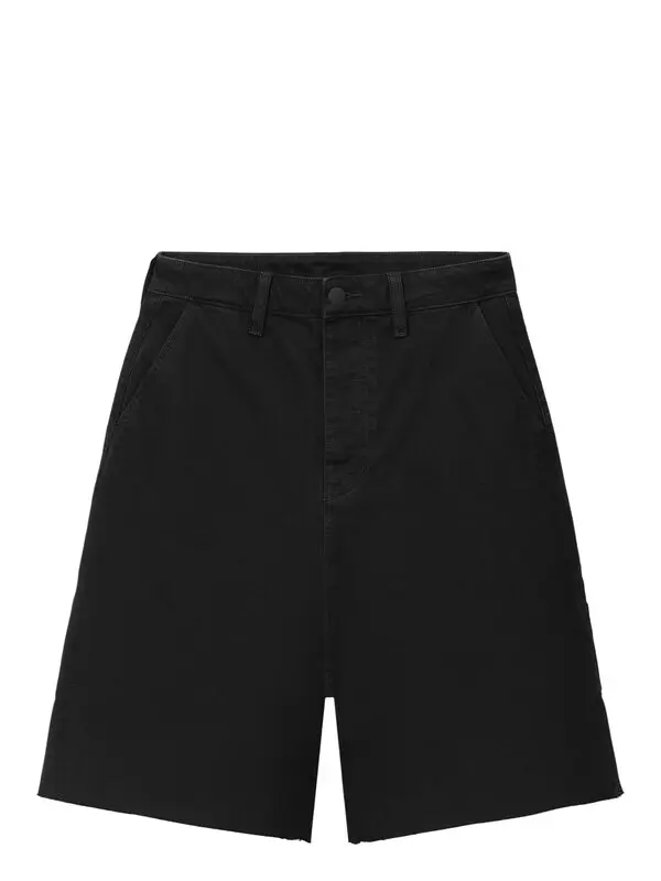 Fear Of God Overdyed Raw Edge Hem Shorts - Black