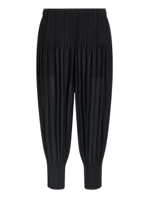 Issey Miyake Black Polyester Pleated Pants - 15