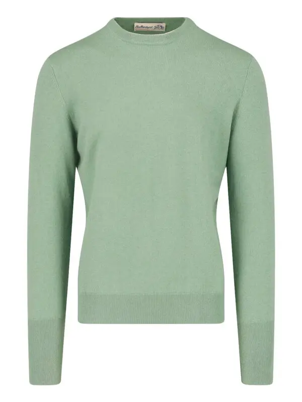BALLANTYNE Cashmere Crewneck Sweater - Green