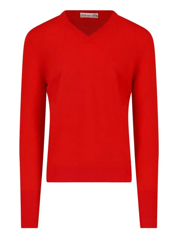 BALLANTYNE V-neck Cashmere Sweater - Red