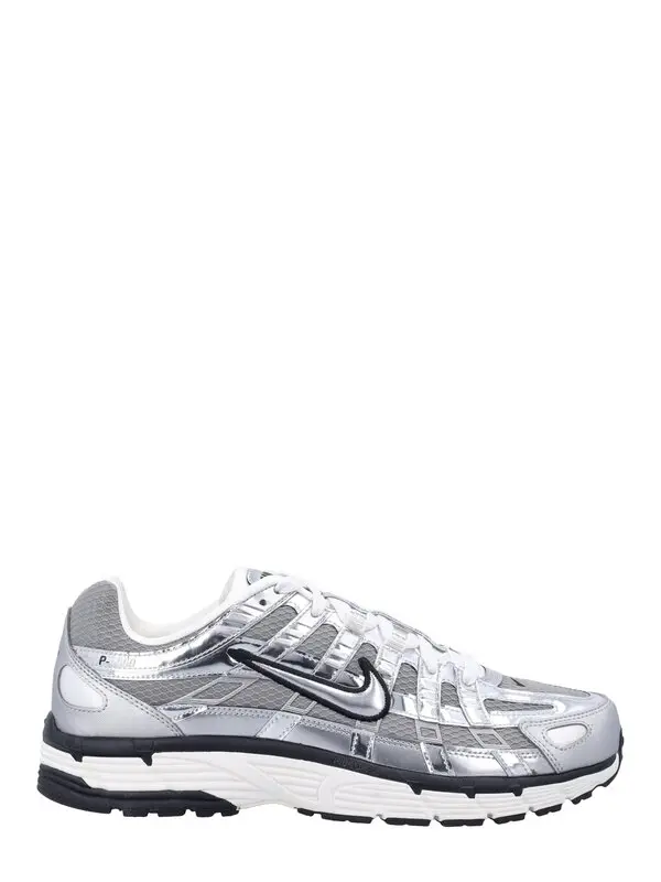 Nike Retro Runner Low-top Sneakers With Metallic Mesh & Chrome-effect Overlays - Metallic Silver