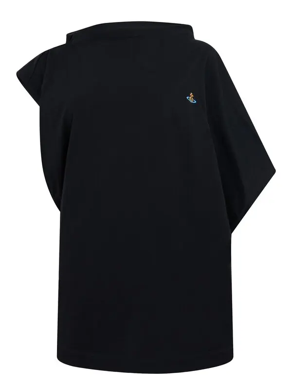 VIVIENNE WESTWOOD Oversized Asymmetrical T-shirt - Black