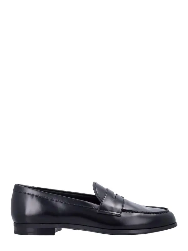 CHURCH`S Church's Shaded Leather Penny Loafers With Lightweight Rubber Sole - Nero
