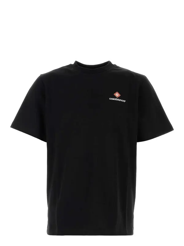 Casablanca Organic Cotton Logo T-shirt - Black