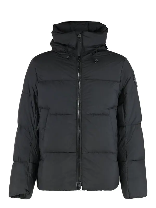 Canada Goose Crofton Padded Jacket With Logo - Black