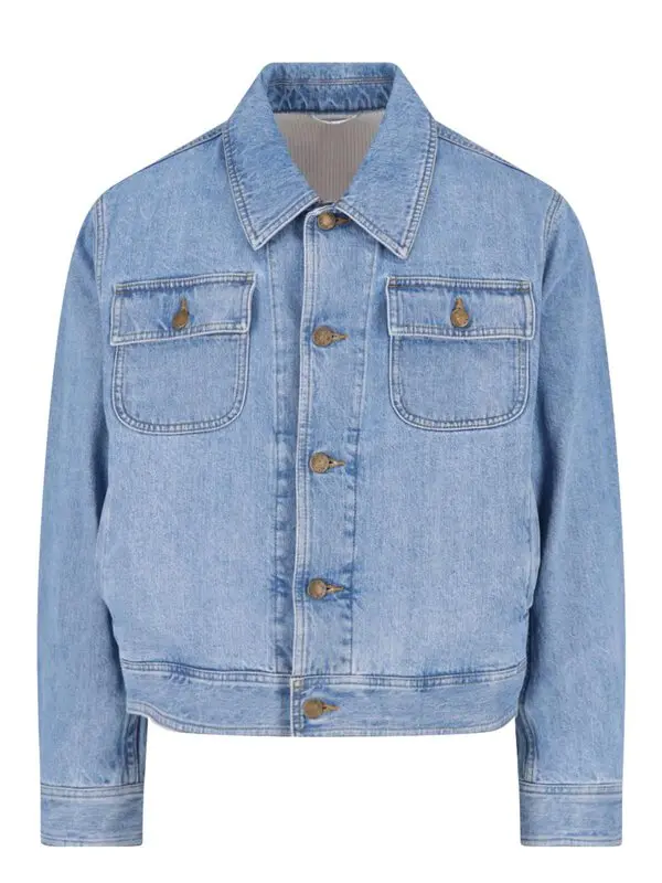 Thom Browne Denim Trucker Jacket - Light Blue