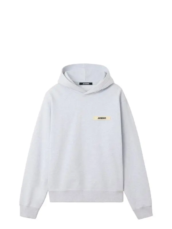 Jacquemus Grosgrain Detail Hoodie - Grey