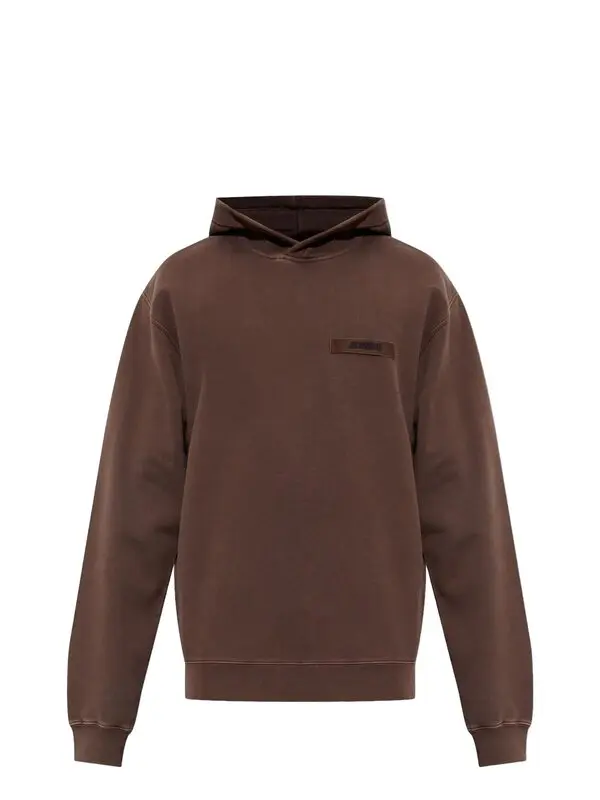 Jacquemus Jacquard Grosgrain Hoodie - Brown