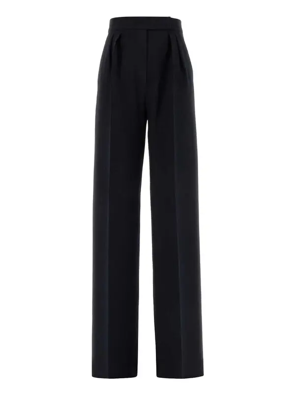 Max Mara Wool-blend "secolo" Trouser Pant - Black