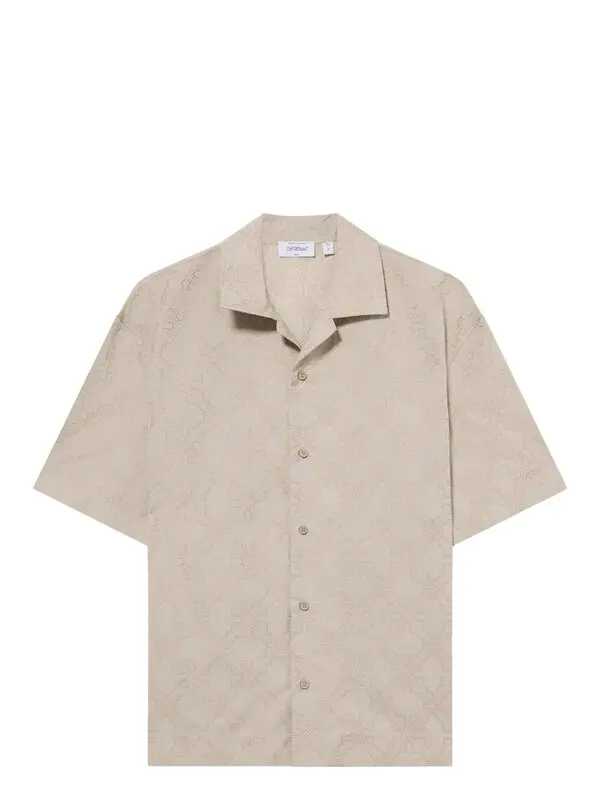 Off-White Arrow Monogram Bowling Shirt - String