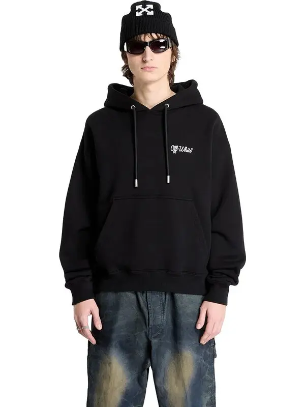 Off-White Script Logo Skate Hoodie - Black