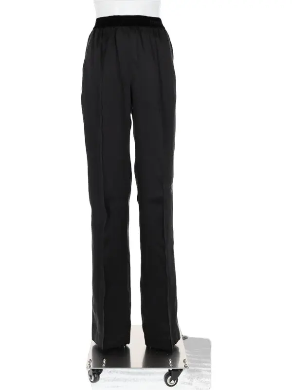 TOM FORD Silk Wide-leg Trousers - Black