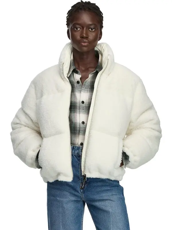 Canada Goose Fallon Fleece Puffer Jacket - Bone