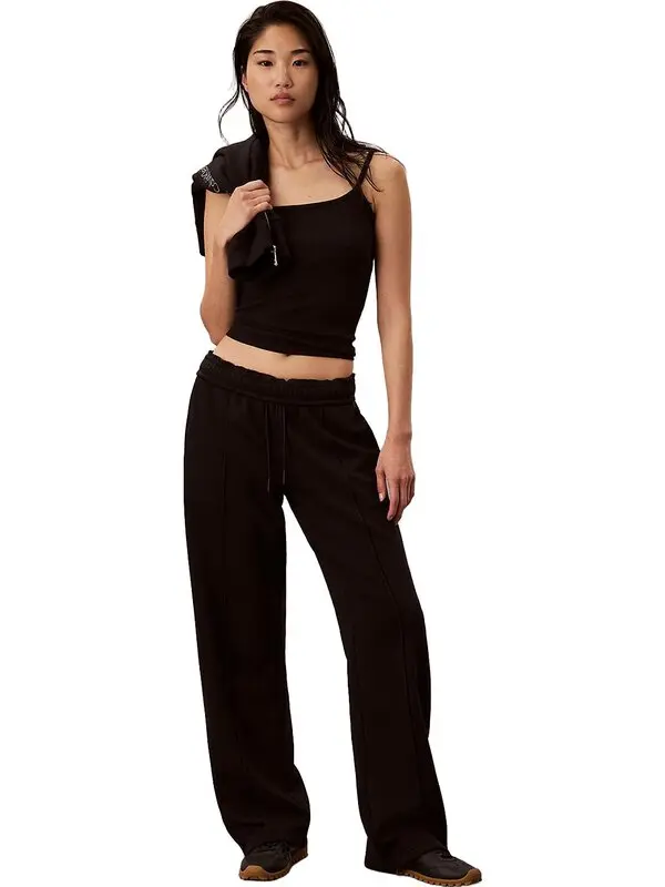 Calvin Klein Logo Tape Fleece Sweatpants - Black