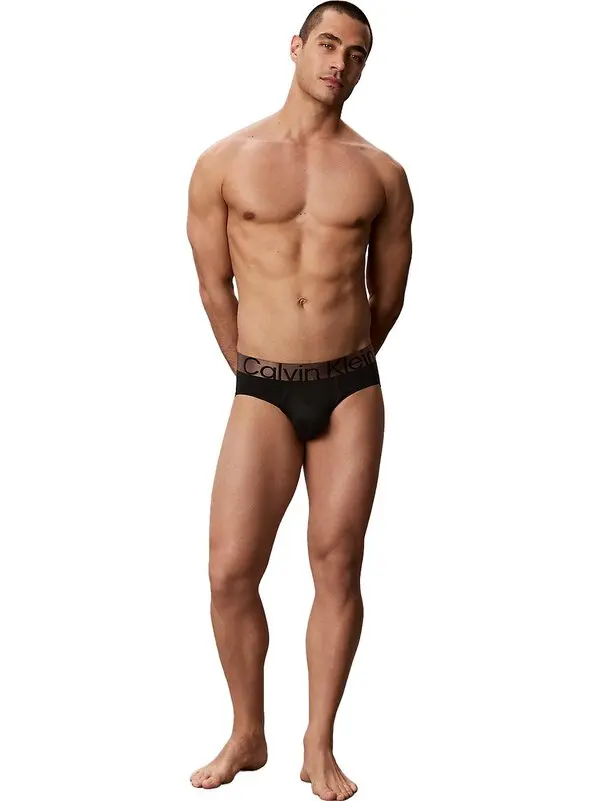 Calvin Klein Brushed Microfiber Stretch Hip Brief - Black