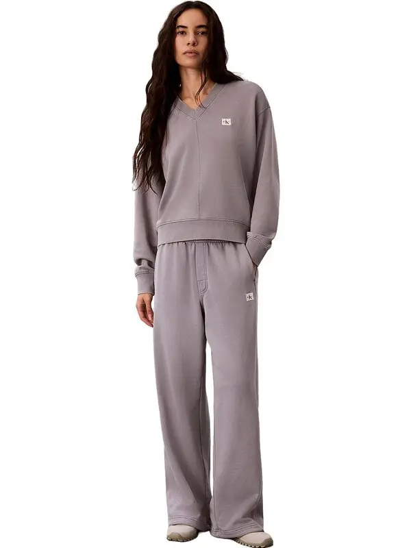Calvin Klein Monologo Terry Relaxed Sweatshirt - Quicksilver