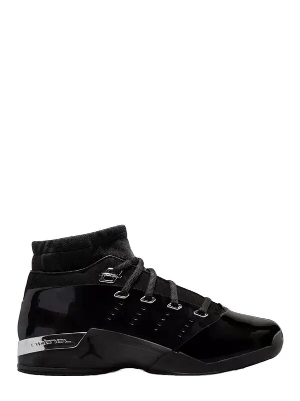 JORDAN Air 17 Low Patent Leather Sneakers - Black