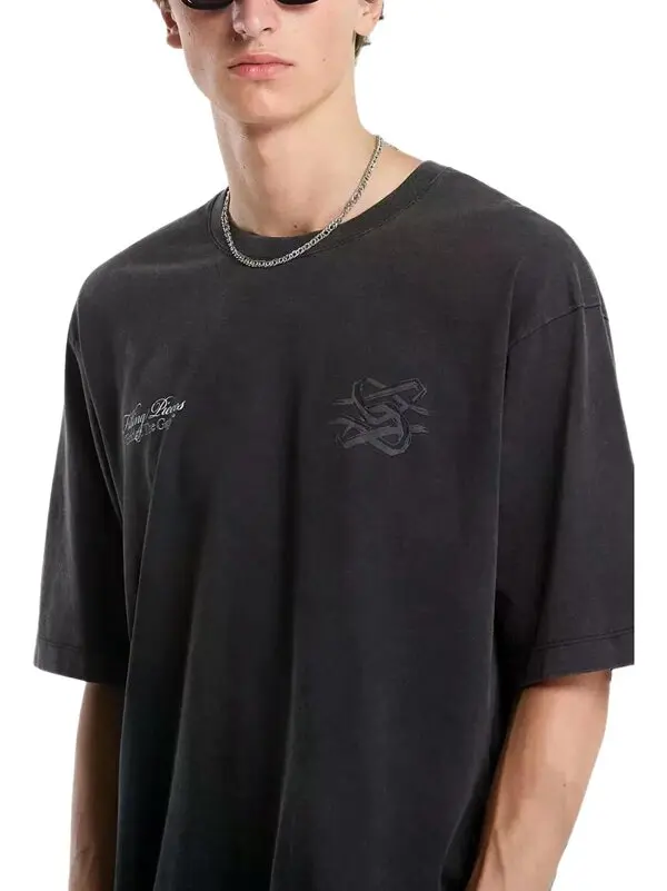 Filling Pieces Logo-print Boxy T-shirt - Black