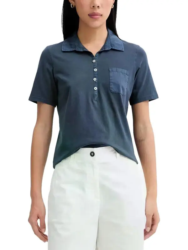 Marc O'polo Button-up Chest Pocket Polo - Blue