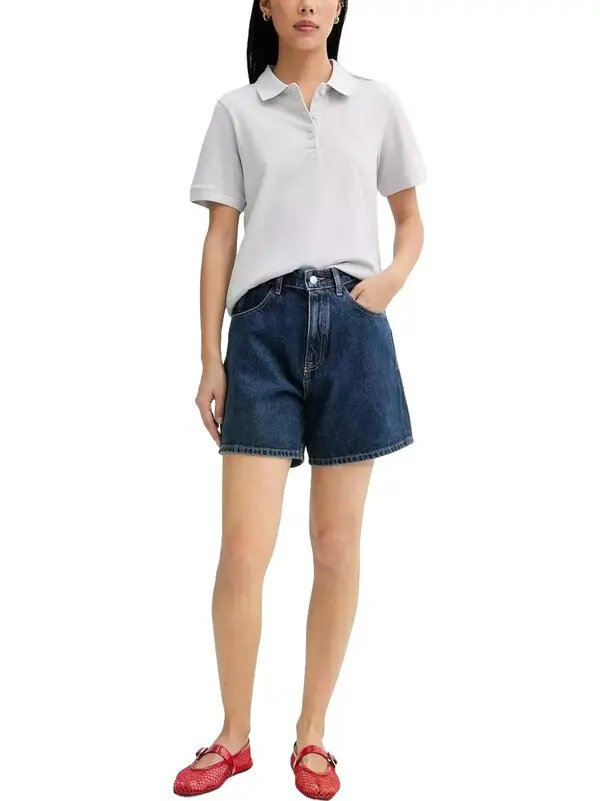 Marc O'polo Embroidered Piqué Polo Shirt - Blue