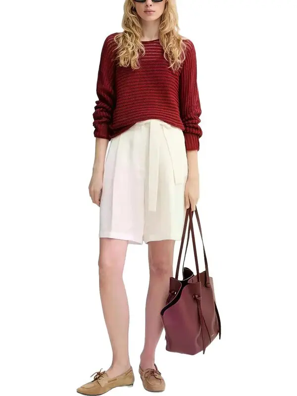 Marc O'polo Ajour Open-knit Sweater - Red