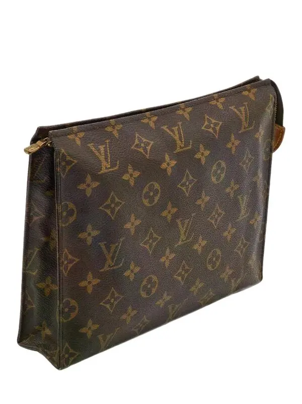 LOUIS VUITTON Monogram Toiletry Clutch Bag - Brown