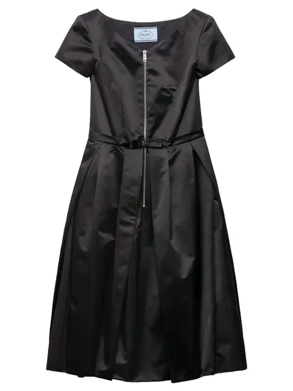 Prada Duchesse Silk Dress - Black