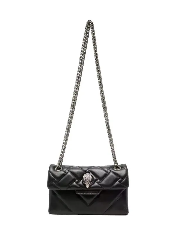 Kurt Geiger Mini Kensington Quilted Leather Shoulder Bag - Black