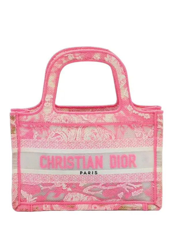 Dior 2022 Mini Book Toile De Jouy Tote Bag - Pink
