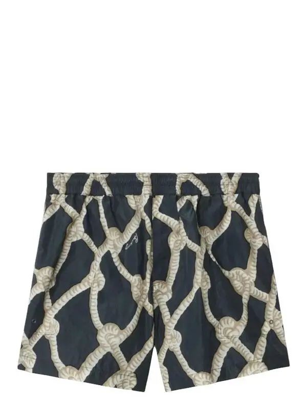 Burberry Printed Elasticated Waist Shorts - Sail
