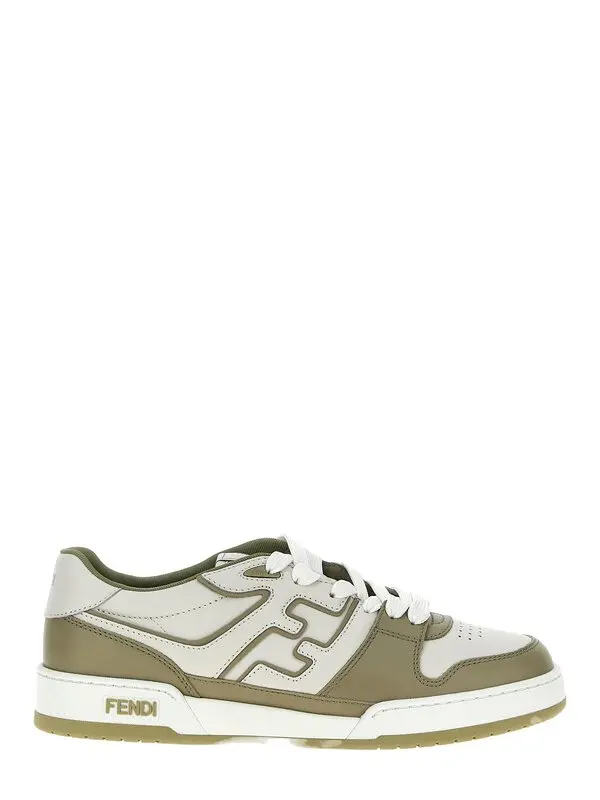 Fendi Match Leather Sneakers - Green