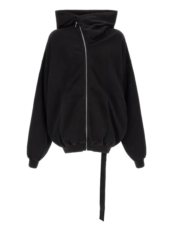 Rick Owens Mountain Hun' Zip-up Hoodie - Black