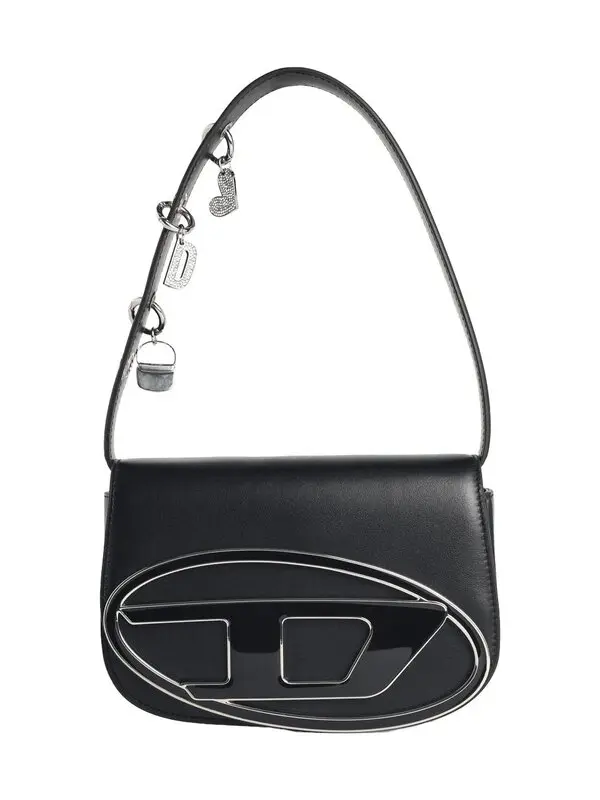 DIESEL® 1dr Leather Shoulder Bag - Black