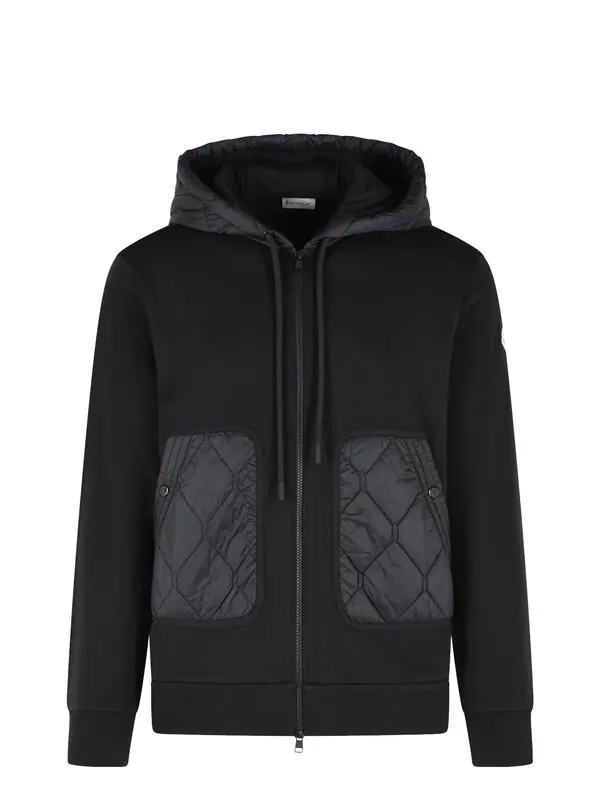 Moncler Cotton Blend Sweatshirt - Black