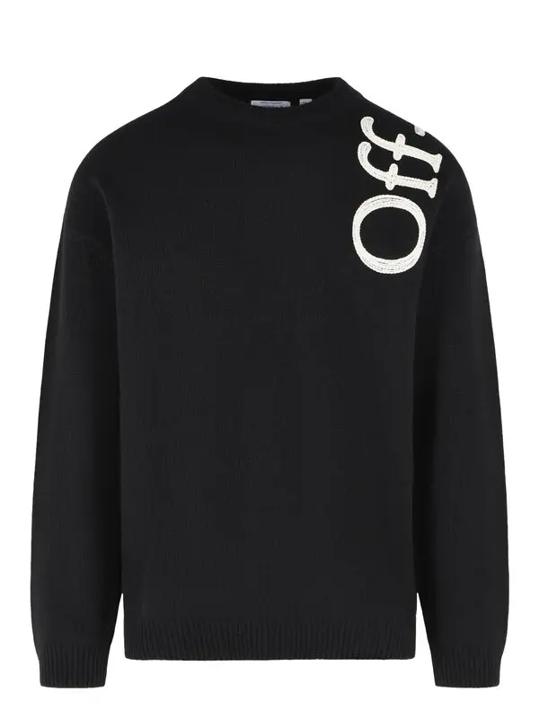 Off-White Wool Blend Sweater - Black