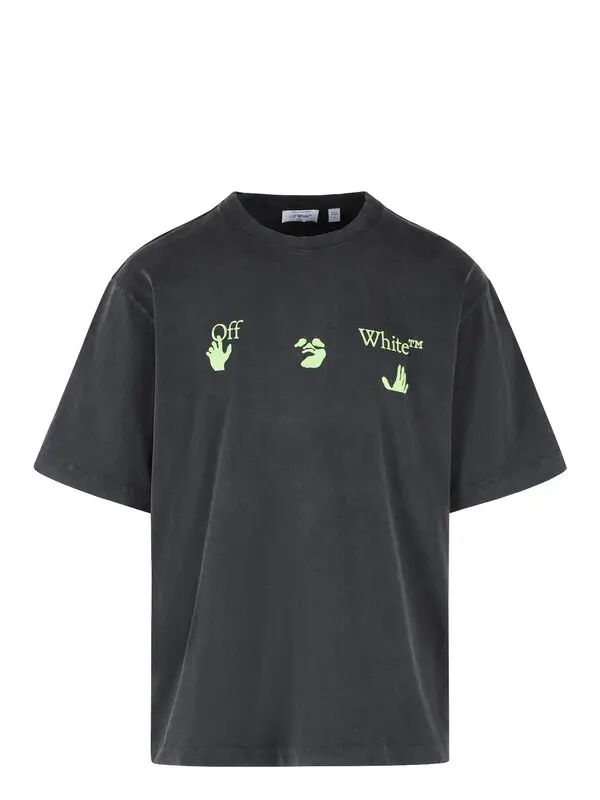 Off-White Bacco Arrow' Cotton T-shirt - Black