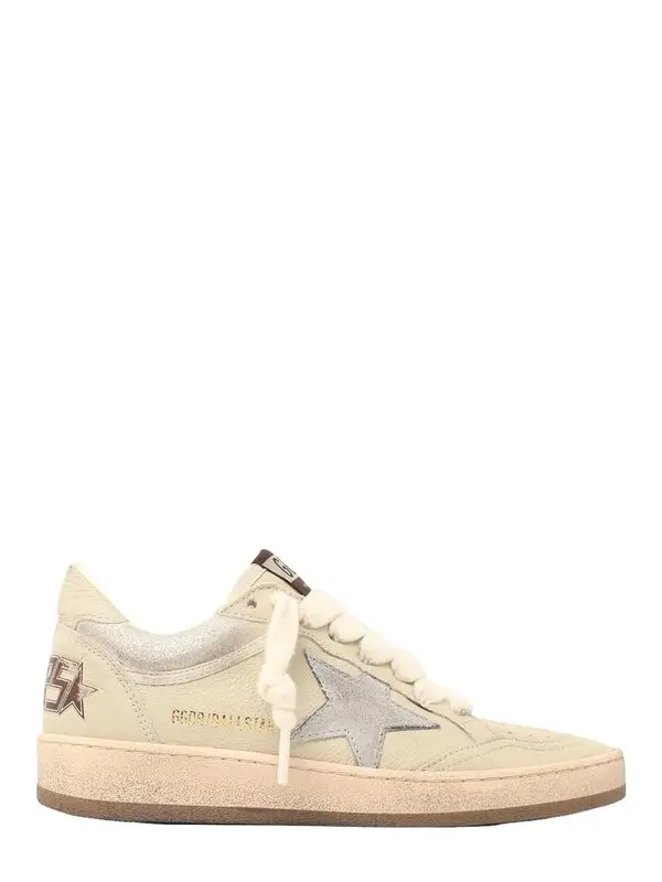 GOLDEN GOOSE Leather Ball Star Sneakers - Cream