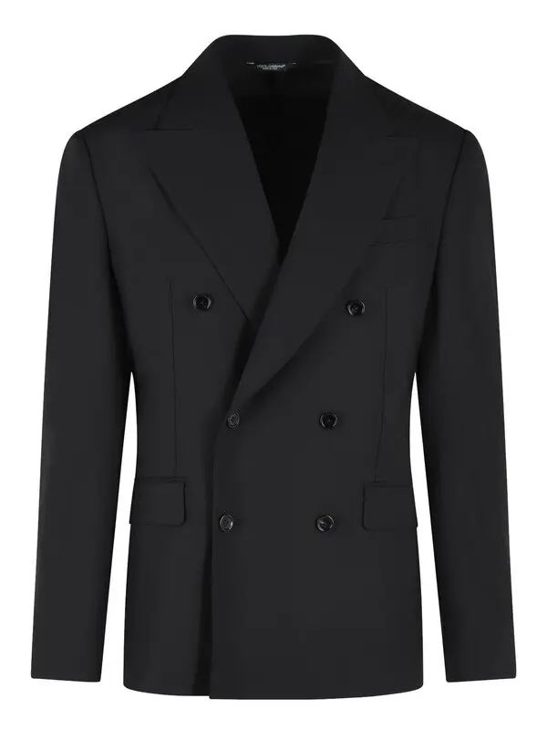 Dolce & Gabbana Virgin Wool Blazer - Black