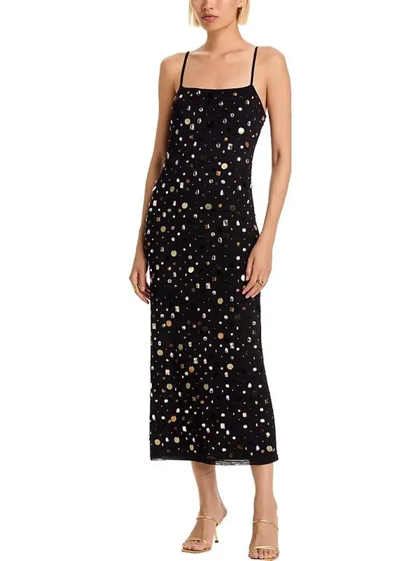 Aqua Embellished Maxi Dress - Black