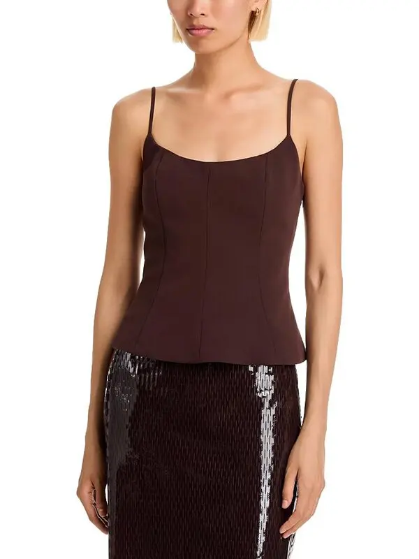 Aqua A Line Cami Top Exclusive - Brown