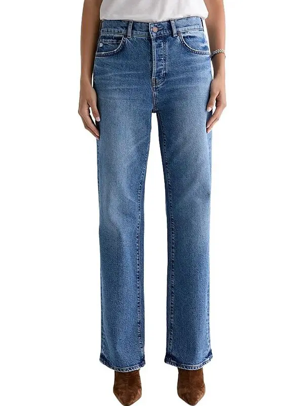 Ag Bille High Rise Straight Jeans - Echo