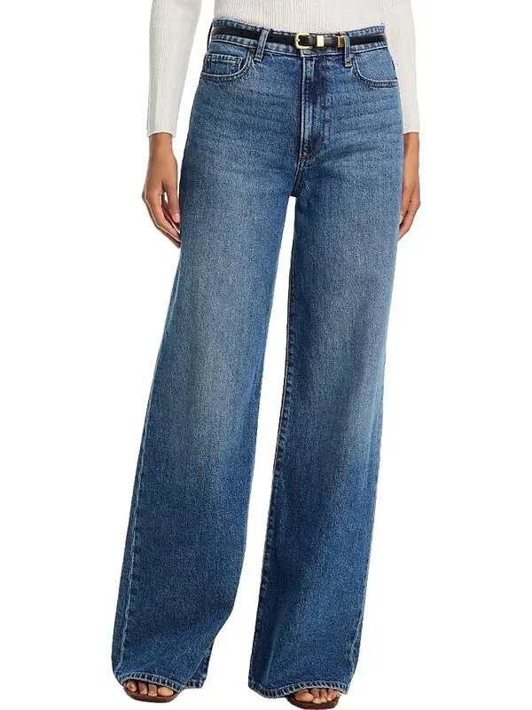 Paige Frances High Rise Wide Leg Jeans - Serata