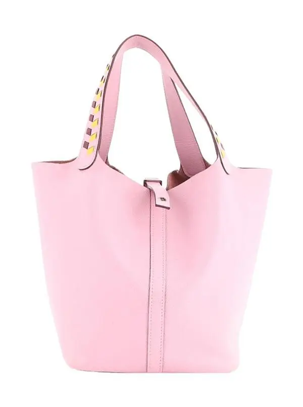 Hermès Mm Picotin Lock Bag Tressage Epsom - Pink