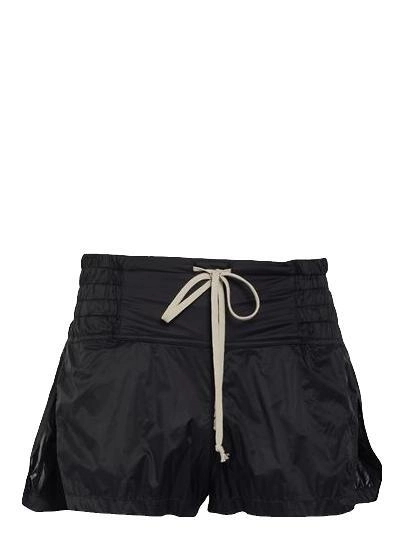 Rick Owens Polyamide Crinkled Formal Shorts - Black