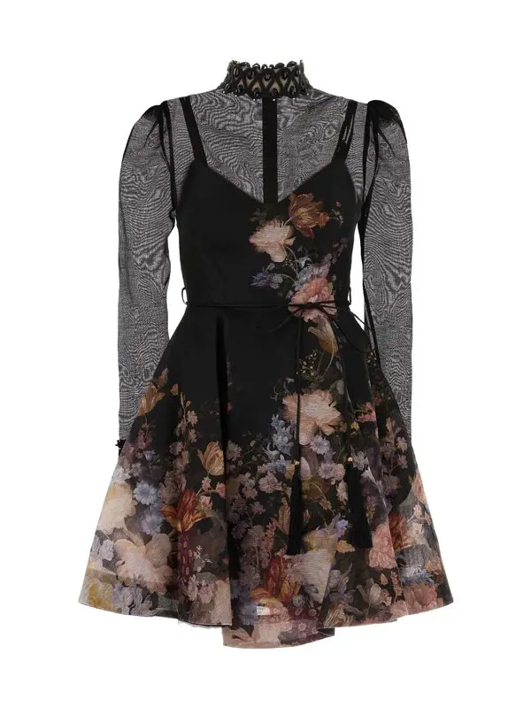 Zimmermann Printed Organdy Valiant Mini Dress - Multicolor